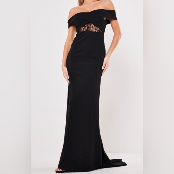 Missguided | Dresses | Missguided Black Bardot Gown | Poshmark